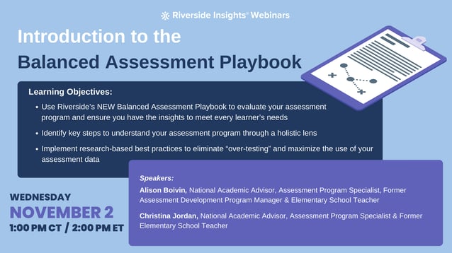 Introduction to the Balanced Assessment Playbook